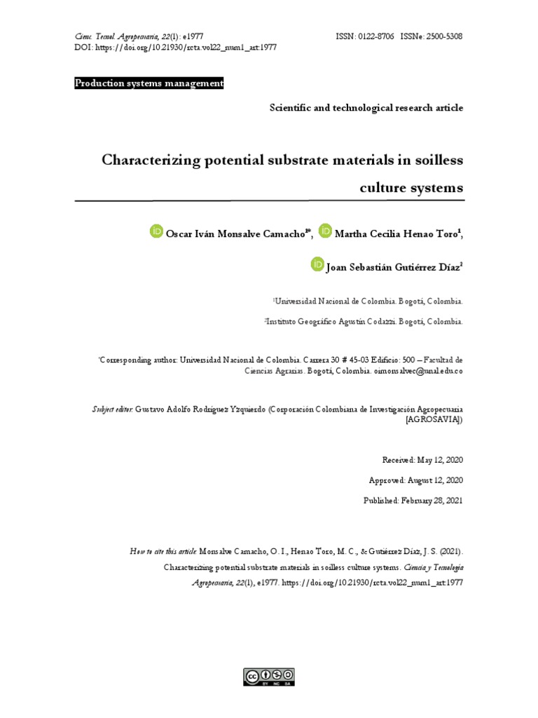 Monsalve Et Al. 2021. Charecterizing Potential Substrate Materials ...