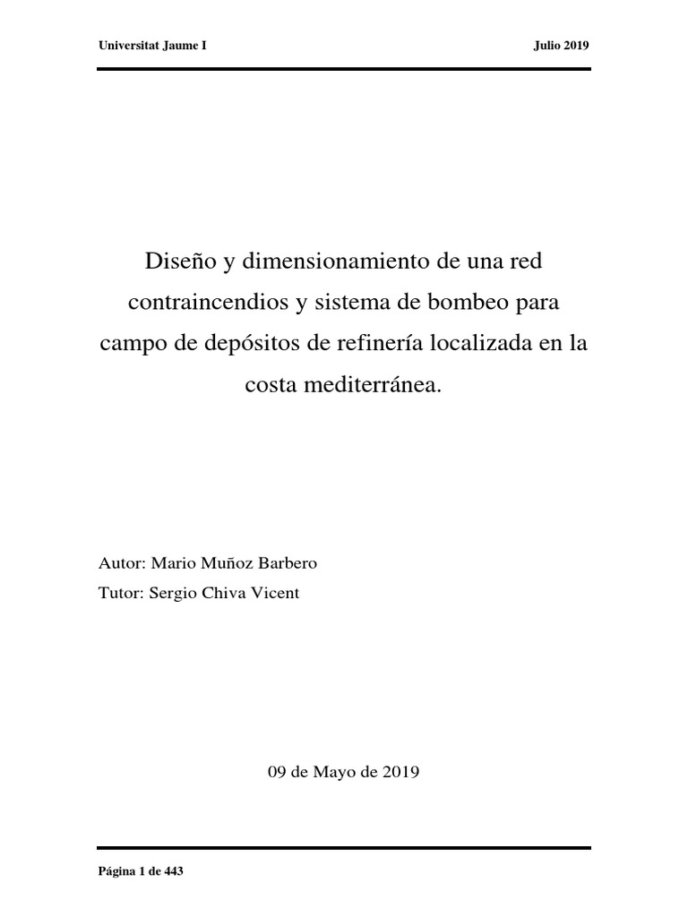 TFM Mario Muñoz Barbero | PDF | Agua | Bomba