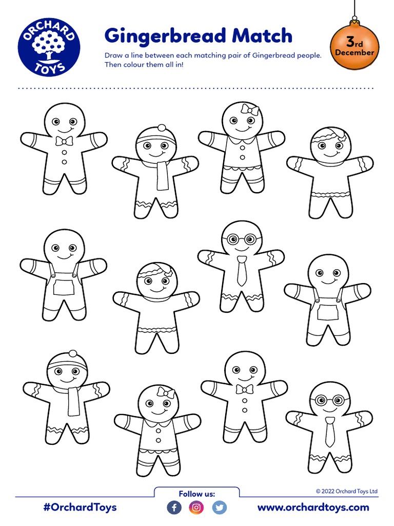 Gingerbread Match Activity Sheet | PDF