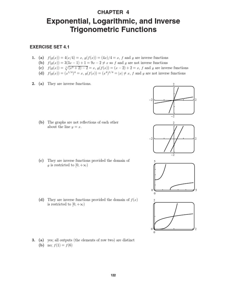 SM ch04 | PDF | Function (Mathematics) | Logarithm