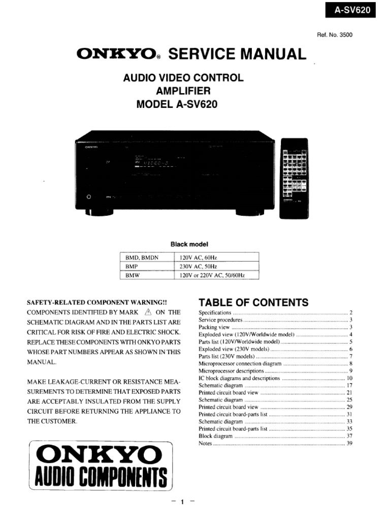 Hfe Onkyo A-Sv620 Service en 2 | PDF | Printed Circuit Board | Soldering