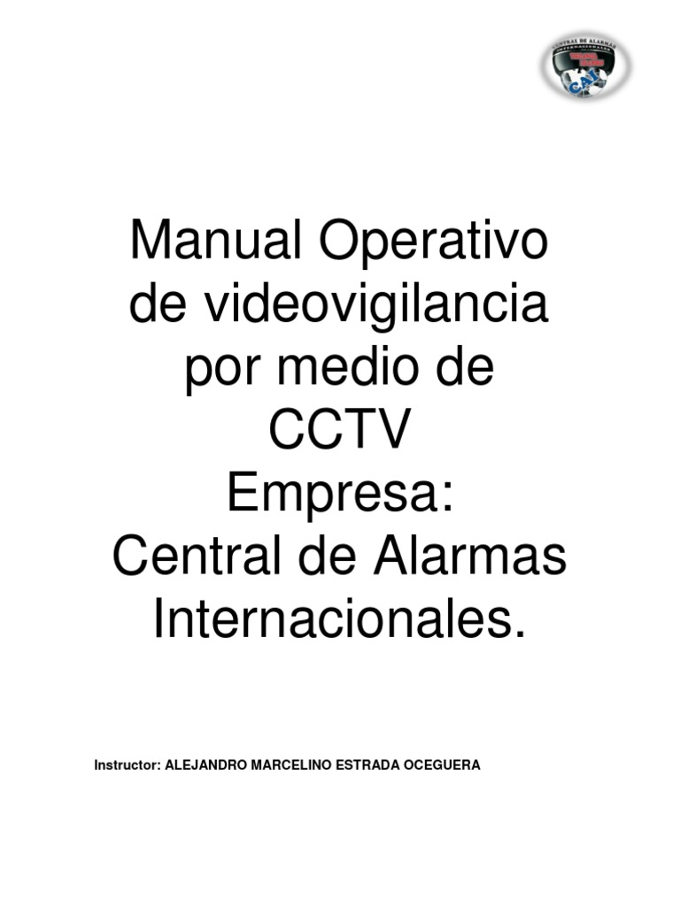 Manual Operativo de CCTV | PDF | Circuito cerrado de televisión ...
