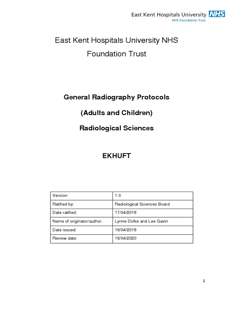 General Radiography Protocols Guide | PDF | Elbow | Radiology
