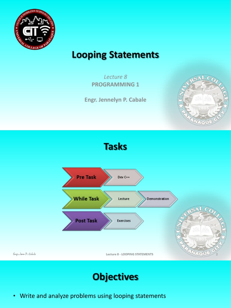 Lecture 8 Looping Statements | PDF | Control Flow | Computer Engineering