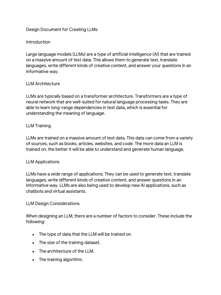 LLM Design for AI Developers | PDF | Artificial Intelligence ...