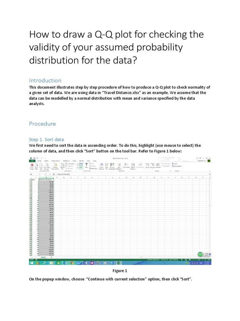 How To Draw Q-Q Plot | PDF | Histogram | Normal Distribution