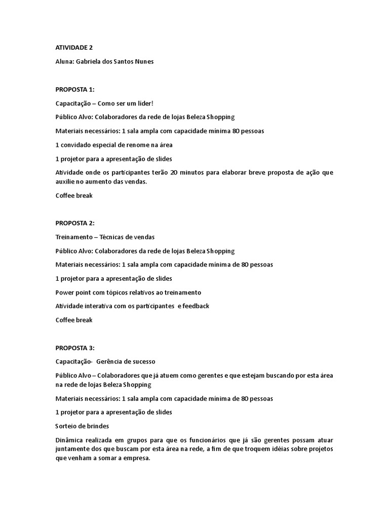 Atividade Gestão de Pessoas Faculdade EAD | PDF