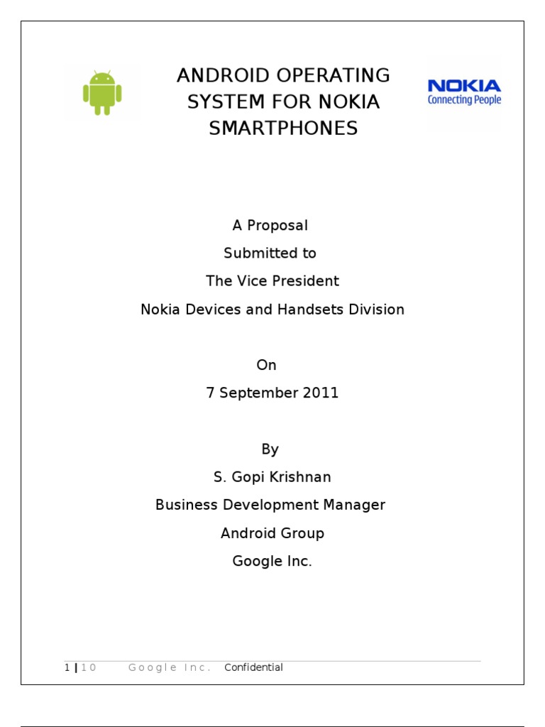 Android Operating System For Nokia Smartphones | PDF | Android ...