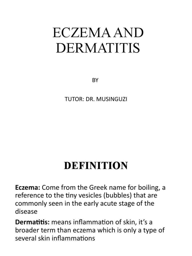 Eczema And Dermatitis Pdf Dermatitis Allergy