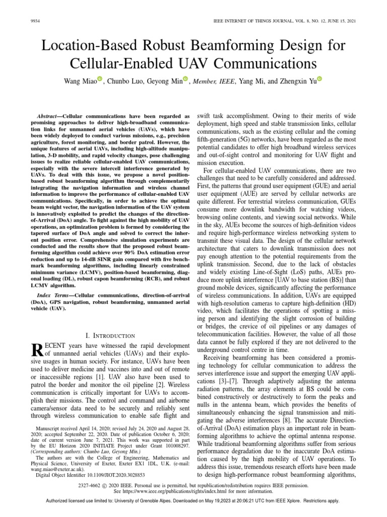 Location-Based Robust Beamforming Design For Cellular-Enabled UAV ...