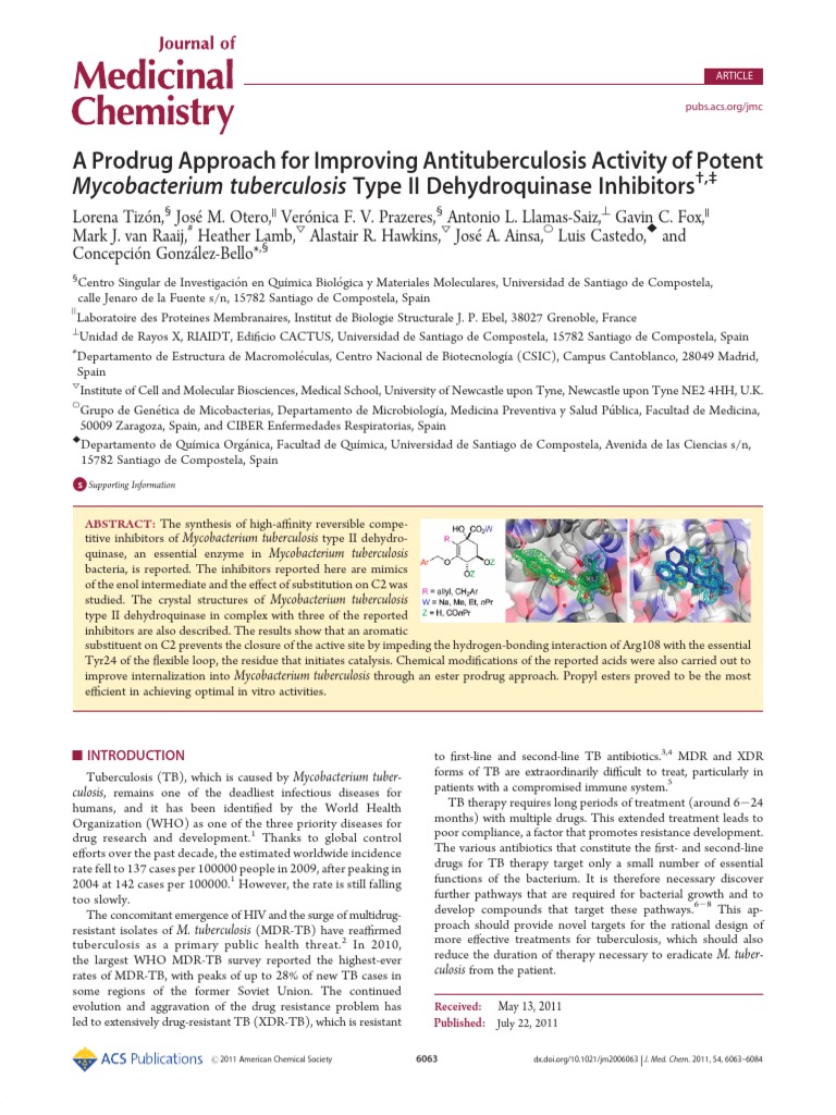 A Prodrug Approach For Improving Antituberculosis Activity of Potent ...
