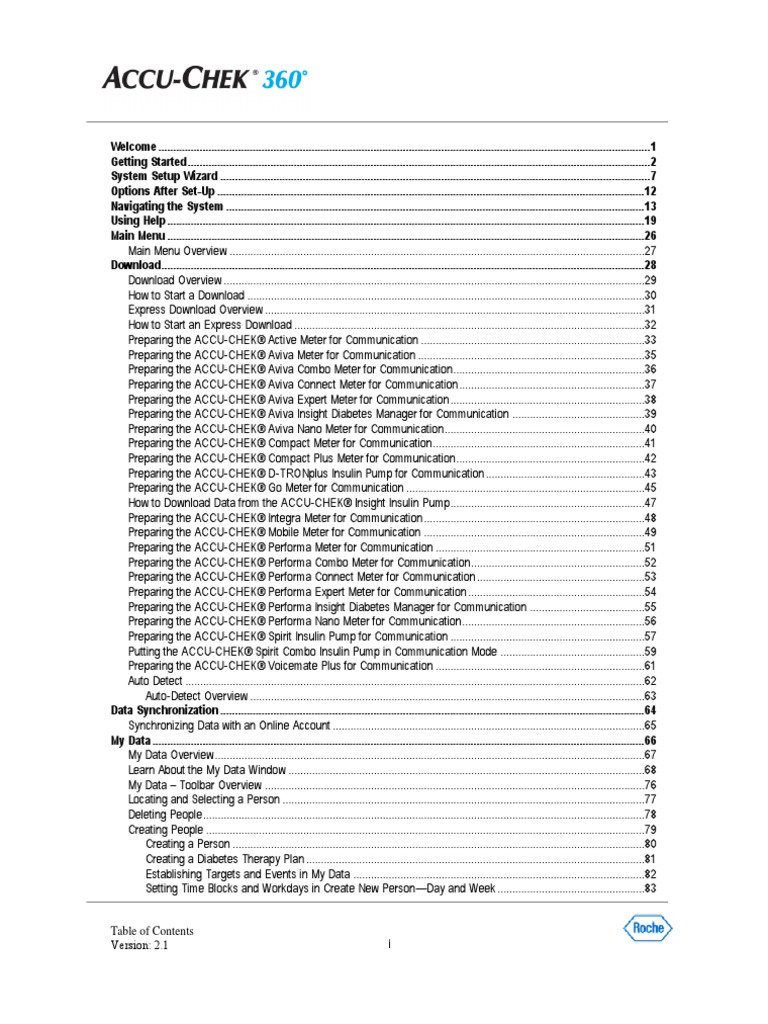 Accu-Chek 360 User Manual en | PDF | Databases | Backup