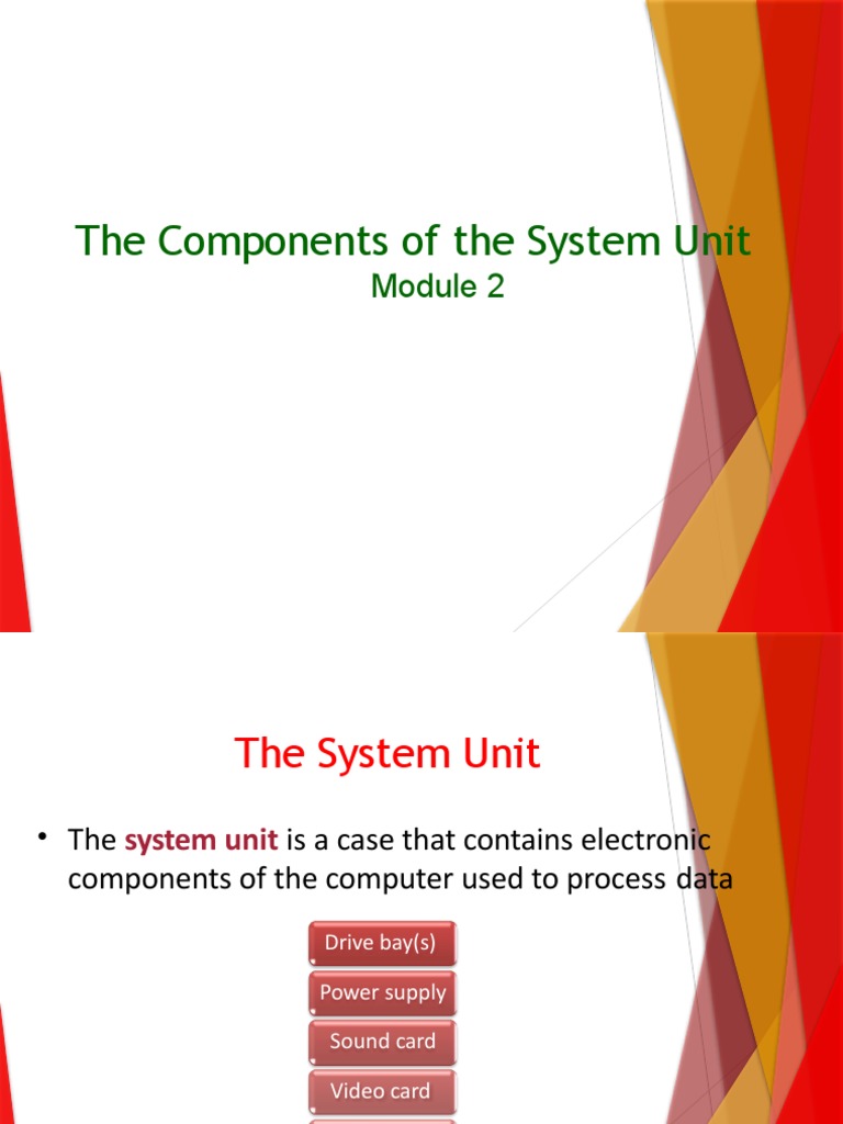 Module 2 - The Components of The Systems Unit | PDF | Random Access Memory | Central Processing Unit