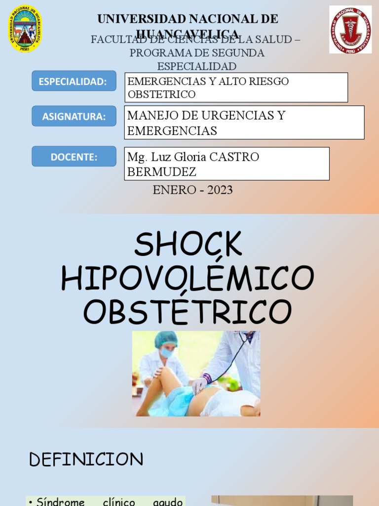 Shock Hipovolemico | PDF | Sangre | Sangrado