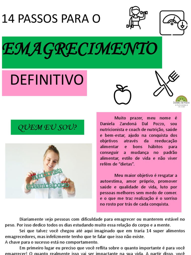 14 Passos para Emagrecimento Definitivo | PDF | Autoestima | Alimentos