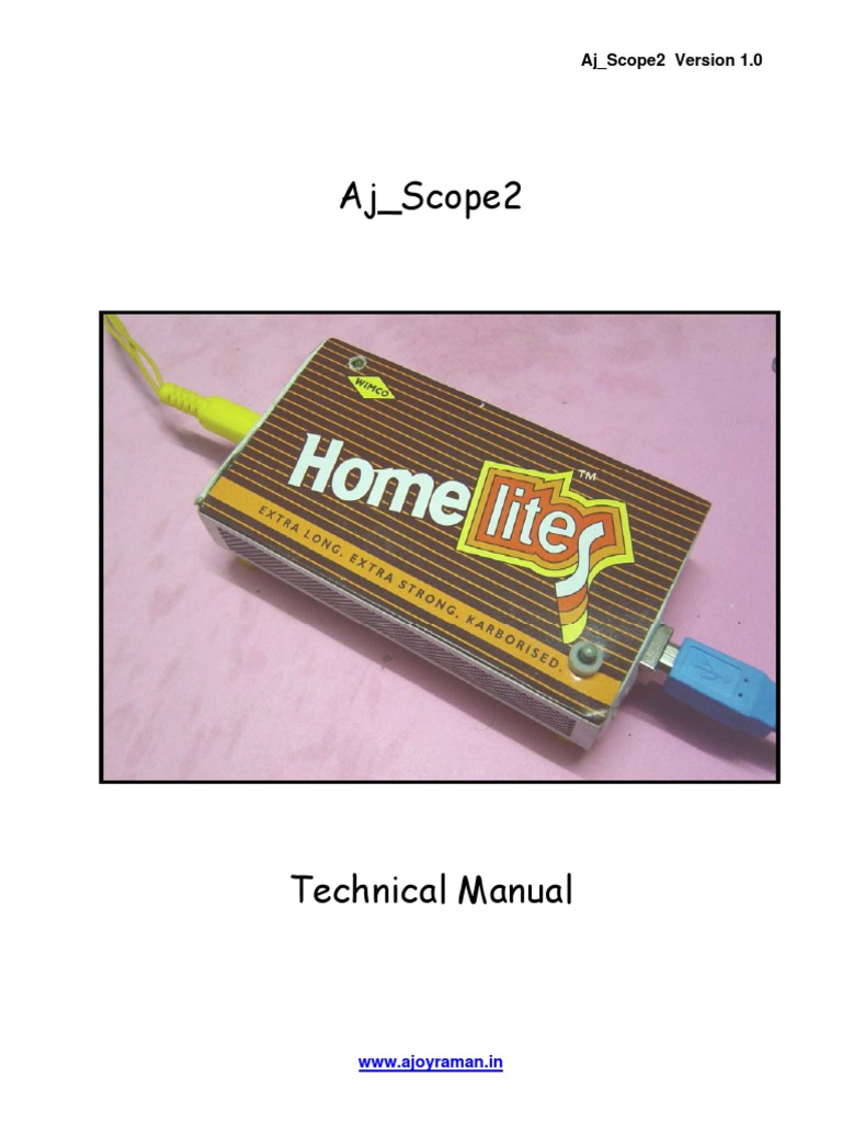 Aj_Scope2 DIY Oscilloscope Manual | PDF | Usb | Microcontroller