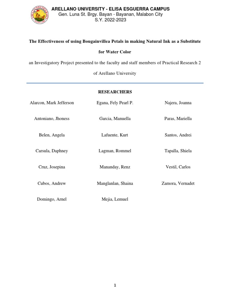 Group 1 STEM 12 2P SIP FINAL | PDF | Ink