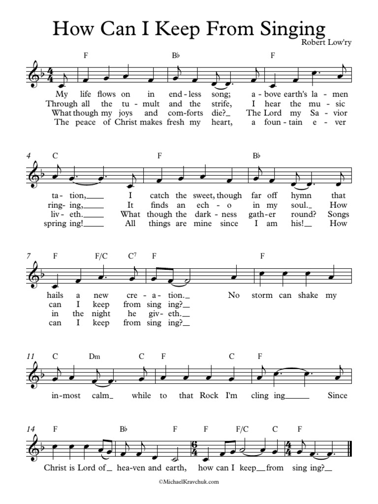 How Can I Keep From Singing | PDF