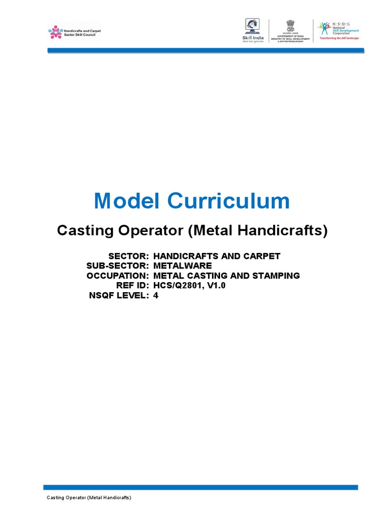 HCS-Q2801 - Casting Operator - Curriculum - v1 | PDF | Casting