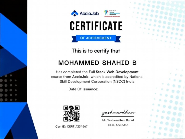 Web Development Certificate | PDF Web Development Certificate | PDF
