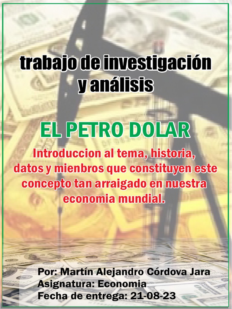 Petrodolares Martin Cordova 1-C | PDF | OPEP | Economias Petrodolares Martin Cordova 1-C | PDF | OPEP | Economias
