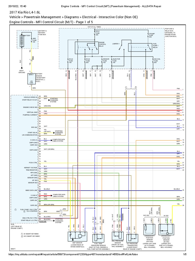 2017 Kia Rio Engine Control Diagrams | PDF | Motor Vehicle | Internal ...