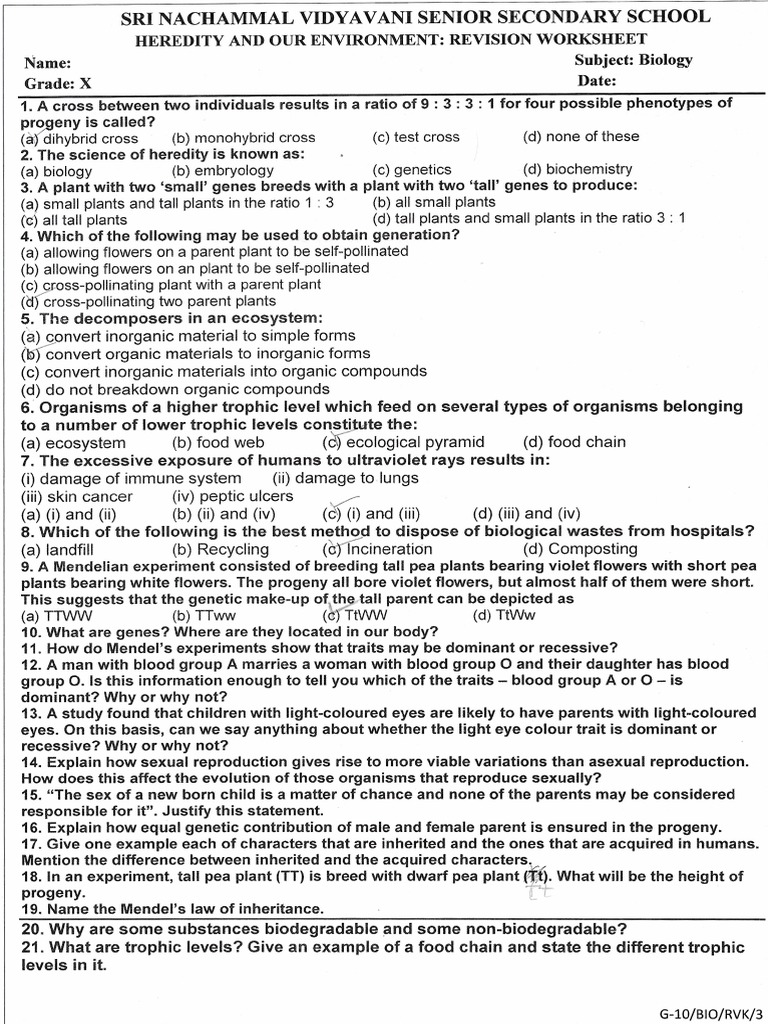 10th Tamil Unit 1 One Mark Questions and Answers Download PDF | PDF