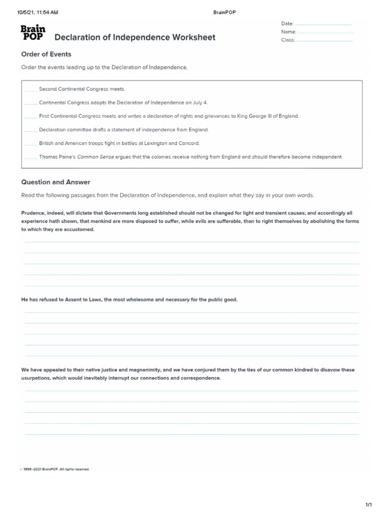 Declaration+Worksheet | PDF