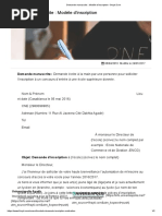 Dde ManuscritDEMANDE MANUSCRITE D'INSCRIPTION A UN CONCOURSe | PDF