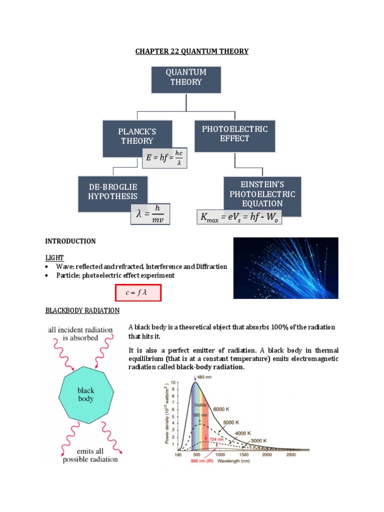 Class 11 Notes on Quantum Theory | PDF