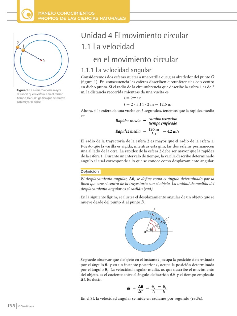 Movimiento Circular Uniforme | PDF | Velocidad | Fuerza