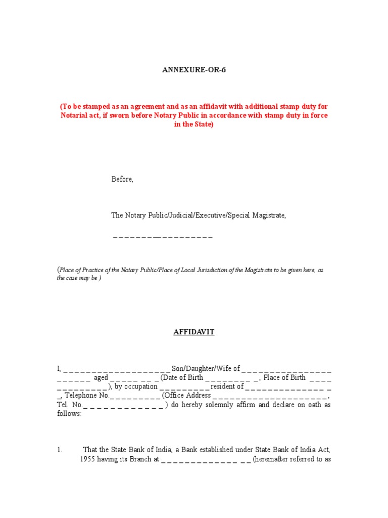 Affadavit On Assets and Liabilities | PDF | Economies | Financial Services