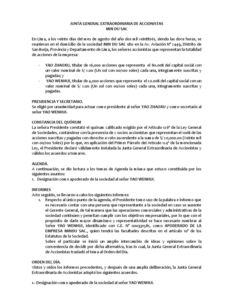 Nombrar apoderado MIN DU | PDF | Gobierno