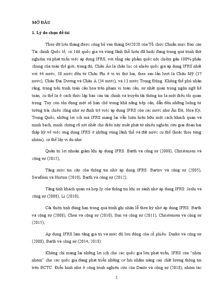 NCKH về IFRS - TMU KL | PDF