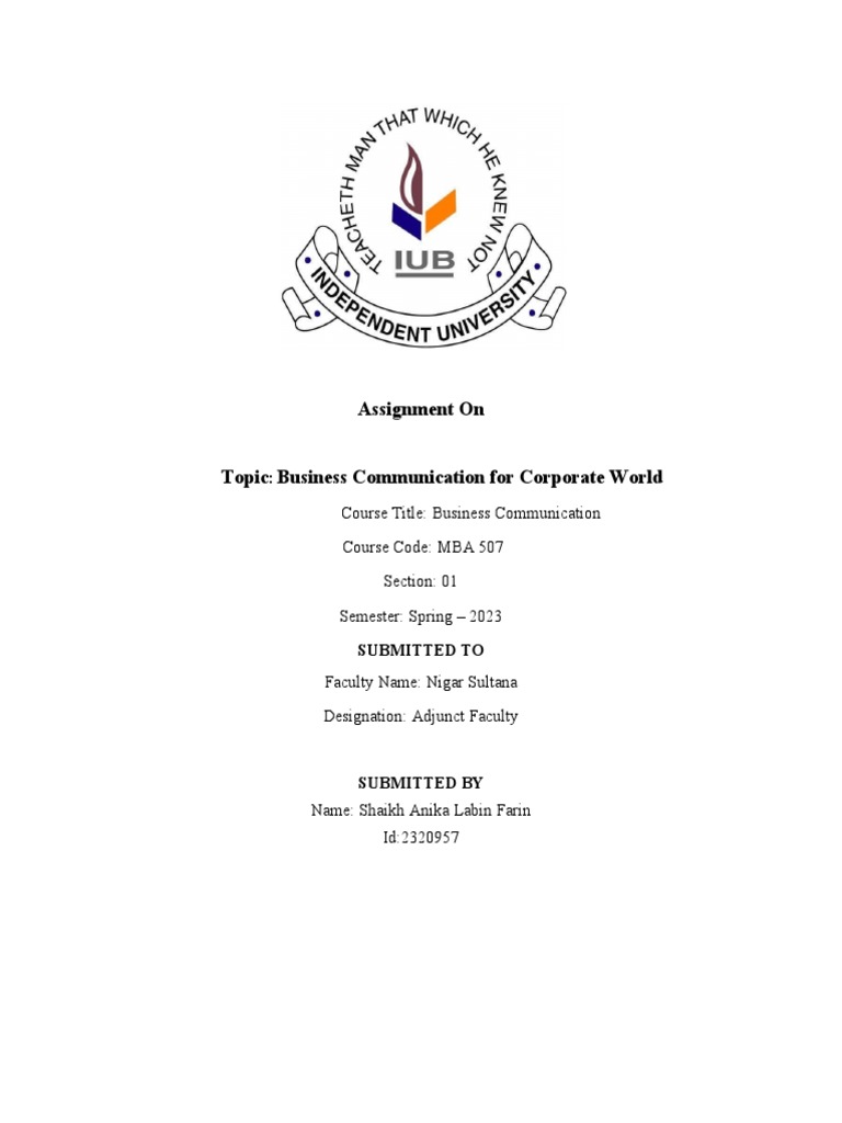 Business Communication in Corporations | PDF | Communication | Business