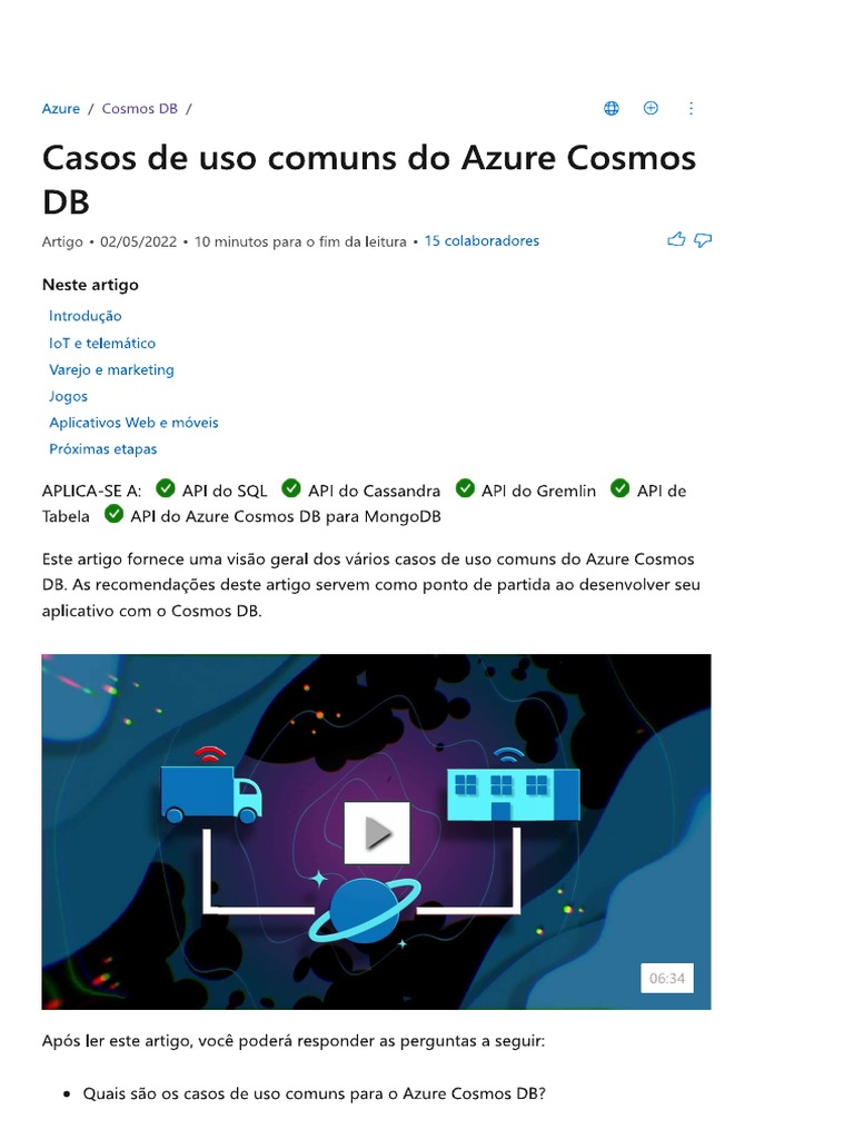 Use Cases Cosmos DB | PDF