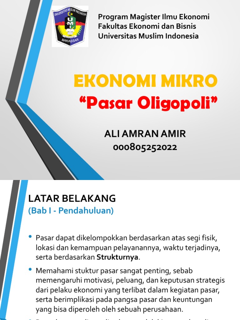 Ekonomi Mikro Pasar Oligopoli Pdf