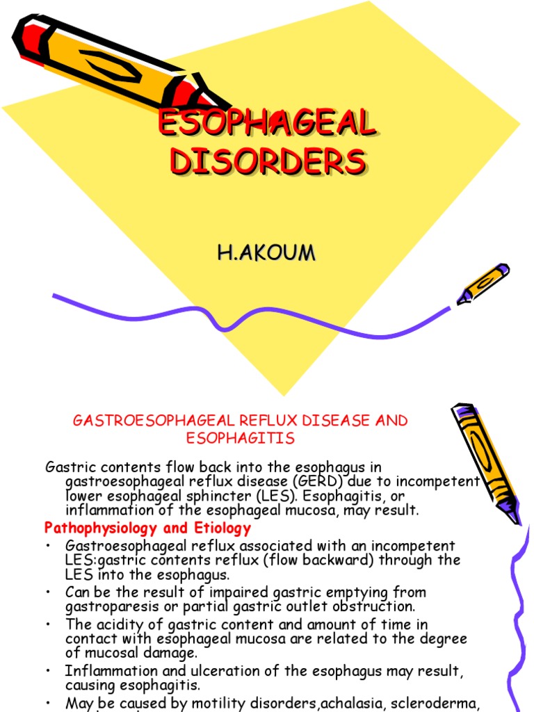 5a.ESOPHAGEAL DISORDERS | PDF | Gastroesophageal Reflux Disease | Esophagus