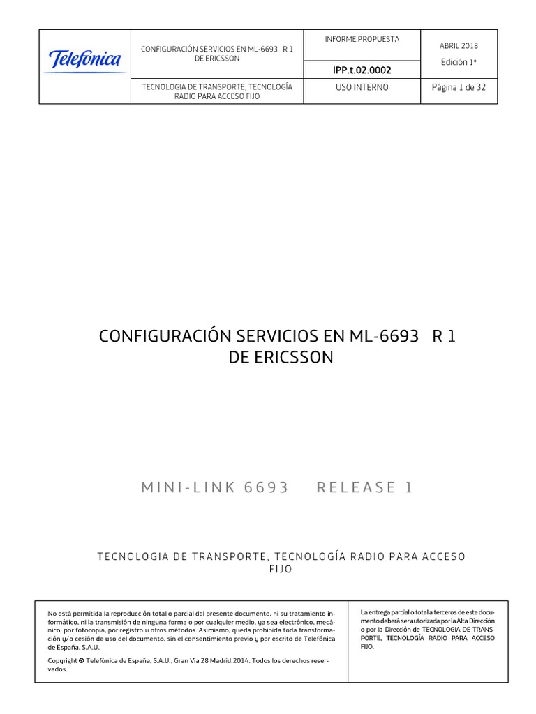 IPP.t.02.0002 CONF SERV ML6693 Ed - 1 | PDF | Calidad de servicio ...