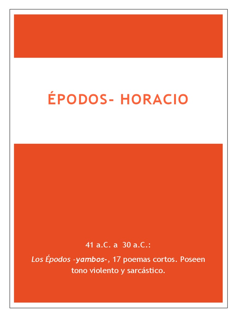 Horacio. Obras. | PDF