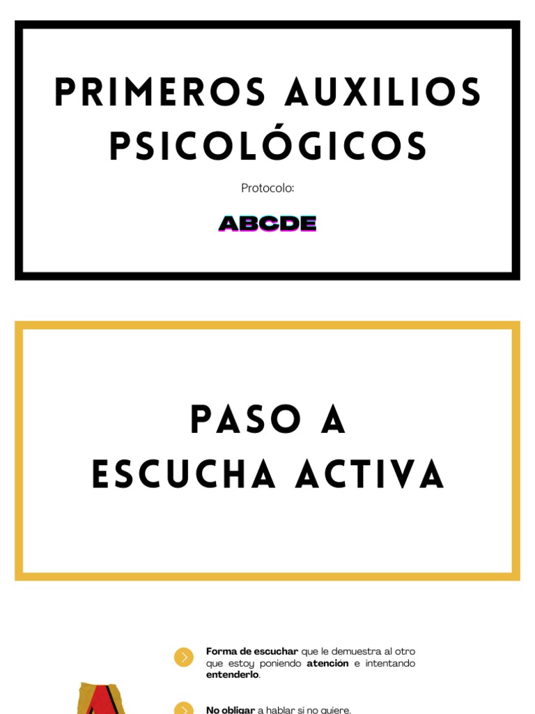 Primeros Auxilios Psicológicos ABCDE | PDF