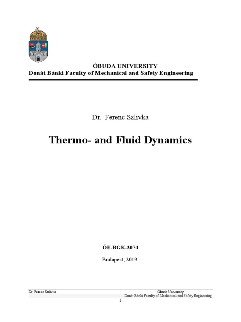 3074 Thermo - and Fluid Dynamics | PDF | Gases | Fluid Dynamics
