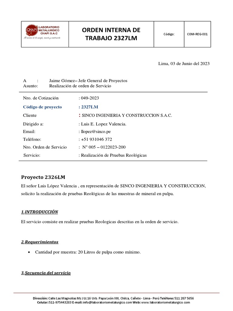 Oti 2325 Sinco Reologia | PDF | Dinámica (Mecánica) | Ingeniería Química
