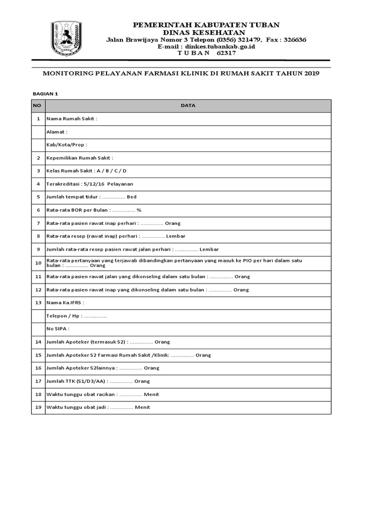 Form Monev Yanfar RS | PDF