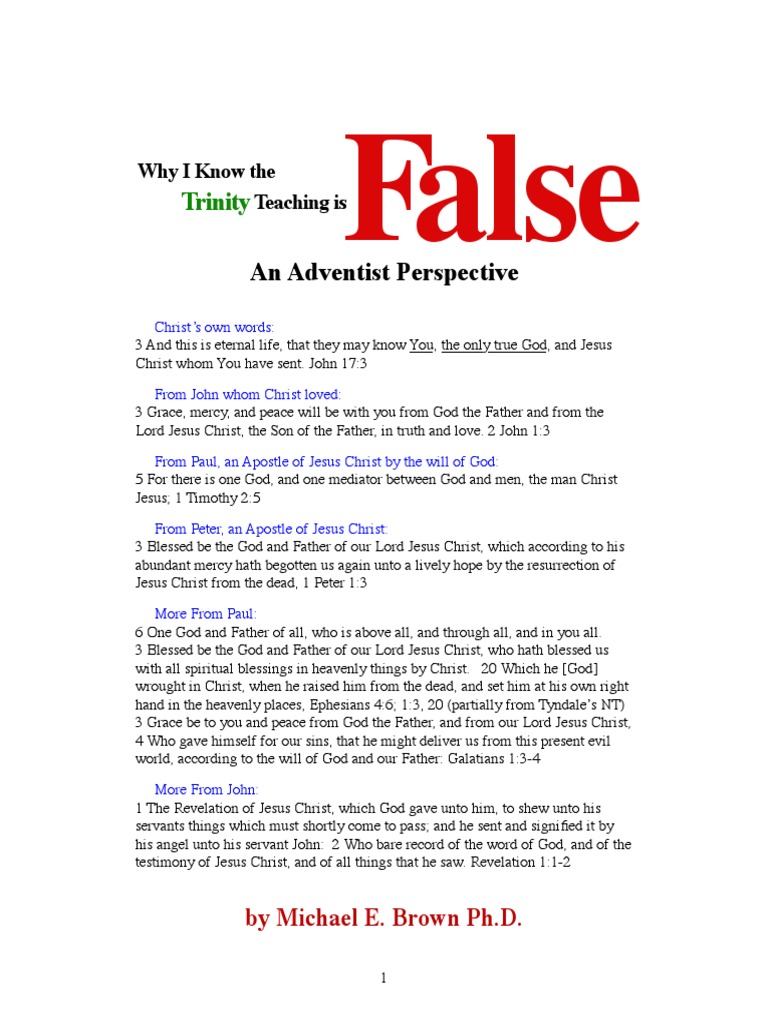 False: Trinity | PDF | God The Father | Trinity