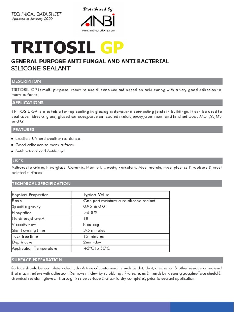 Tritosil GP TDS | PDF | Silicone | Industrial Processes