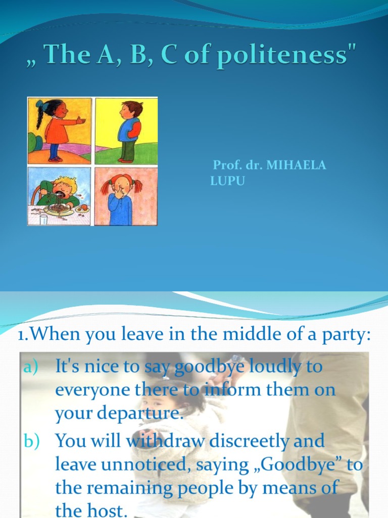 Abc of Politeness | PDF