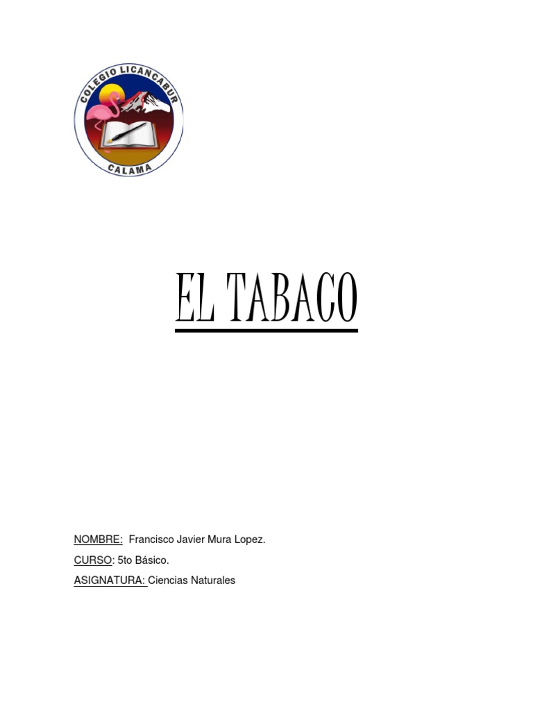 El Tabaco | PDF | Nicotina | Cigarrillo