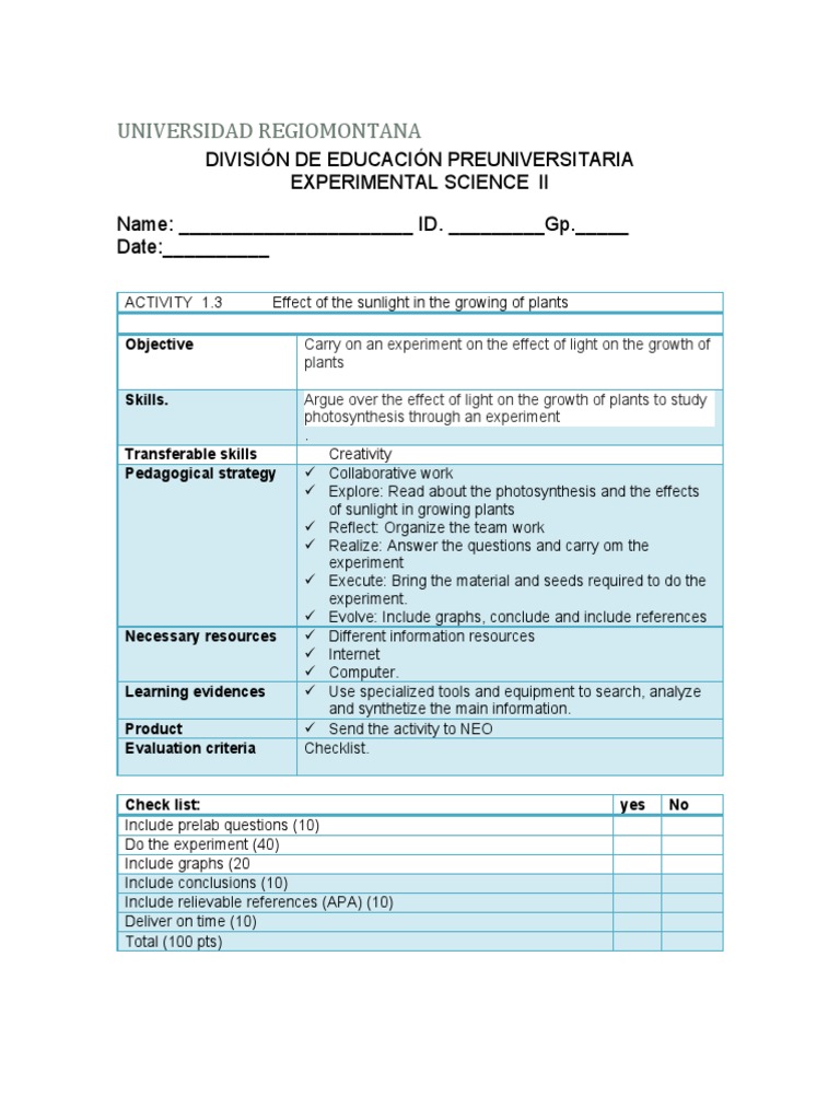 Sunlight's Impact on Plant Growth Experiment | PDF | Germination | Seed