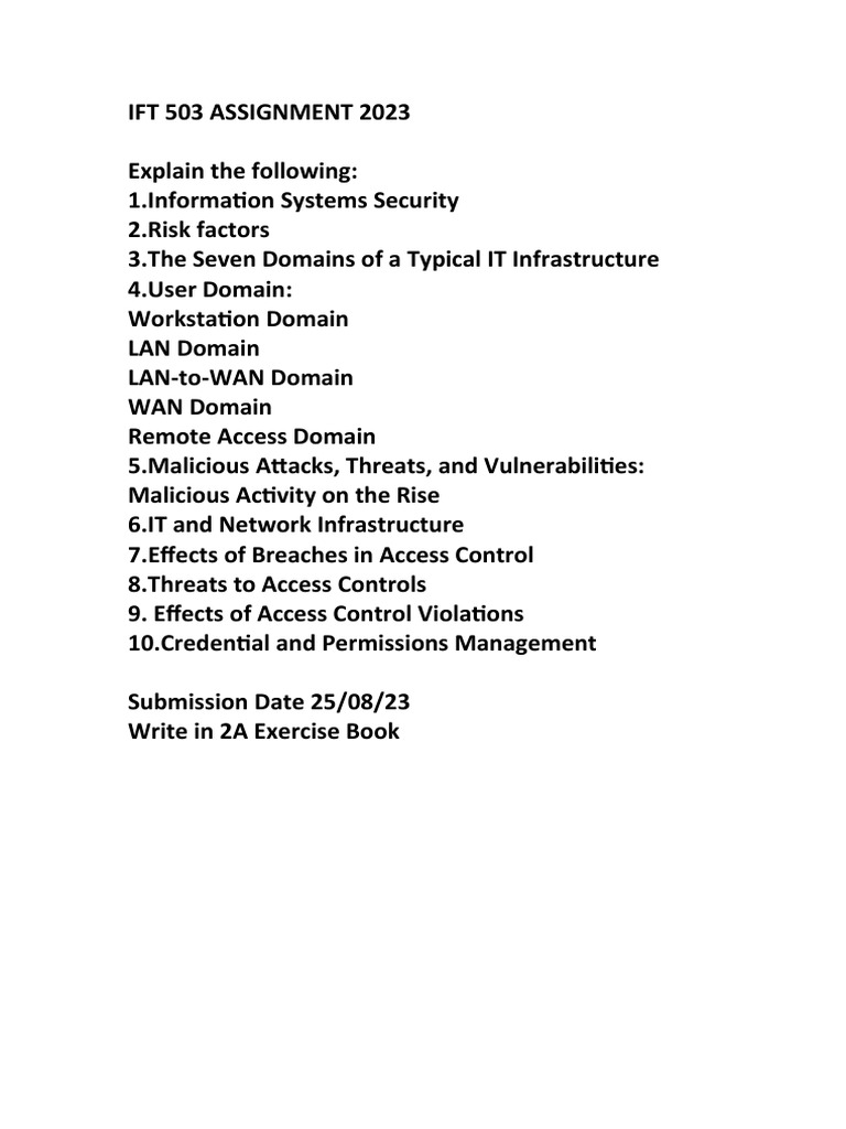 Ift 503 Assignment 2023 | PDF